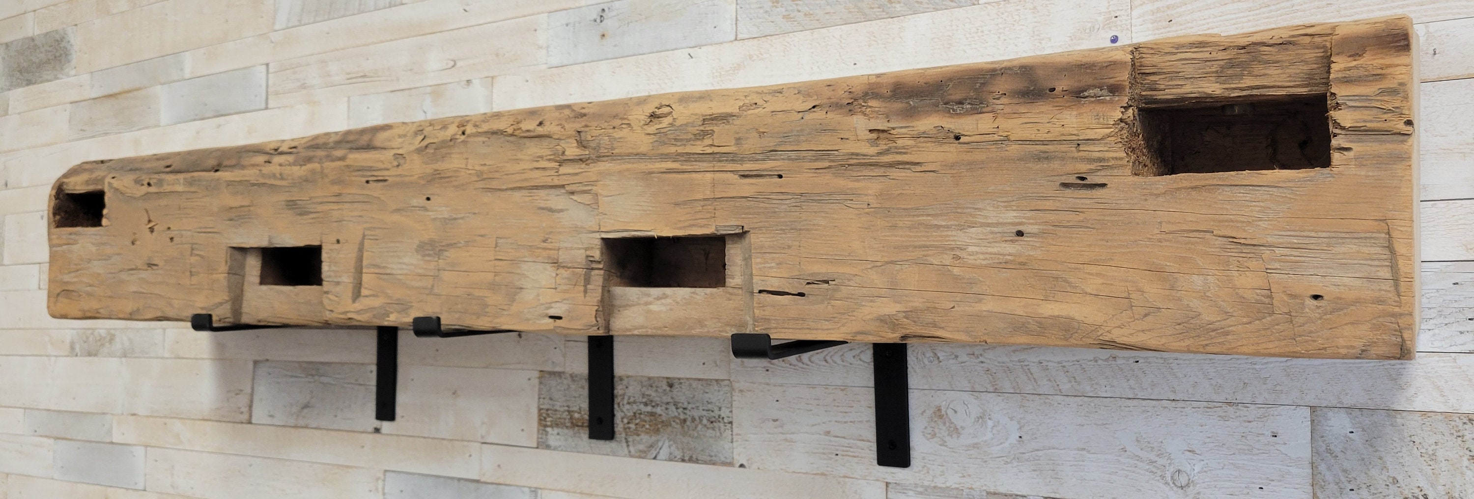 Reclaimed Barn Beam Mantel 69.50x9.75x9.75 - Etsy