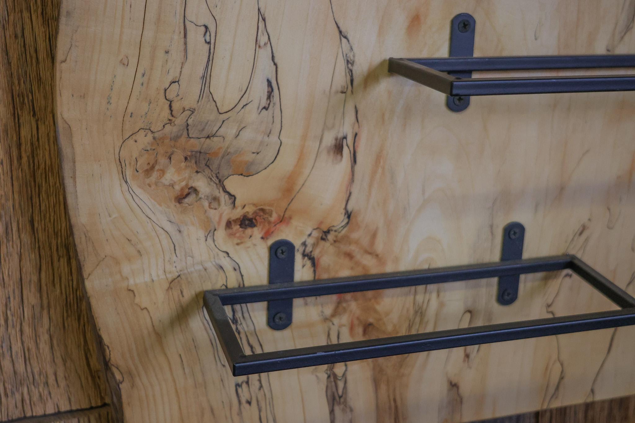 Spalted Boxed Elder Wine Rack - Wall Mounted Wine Bottle Holder ...