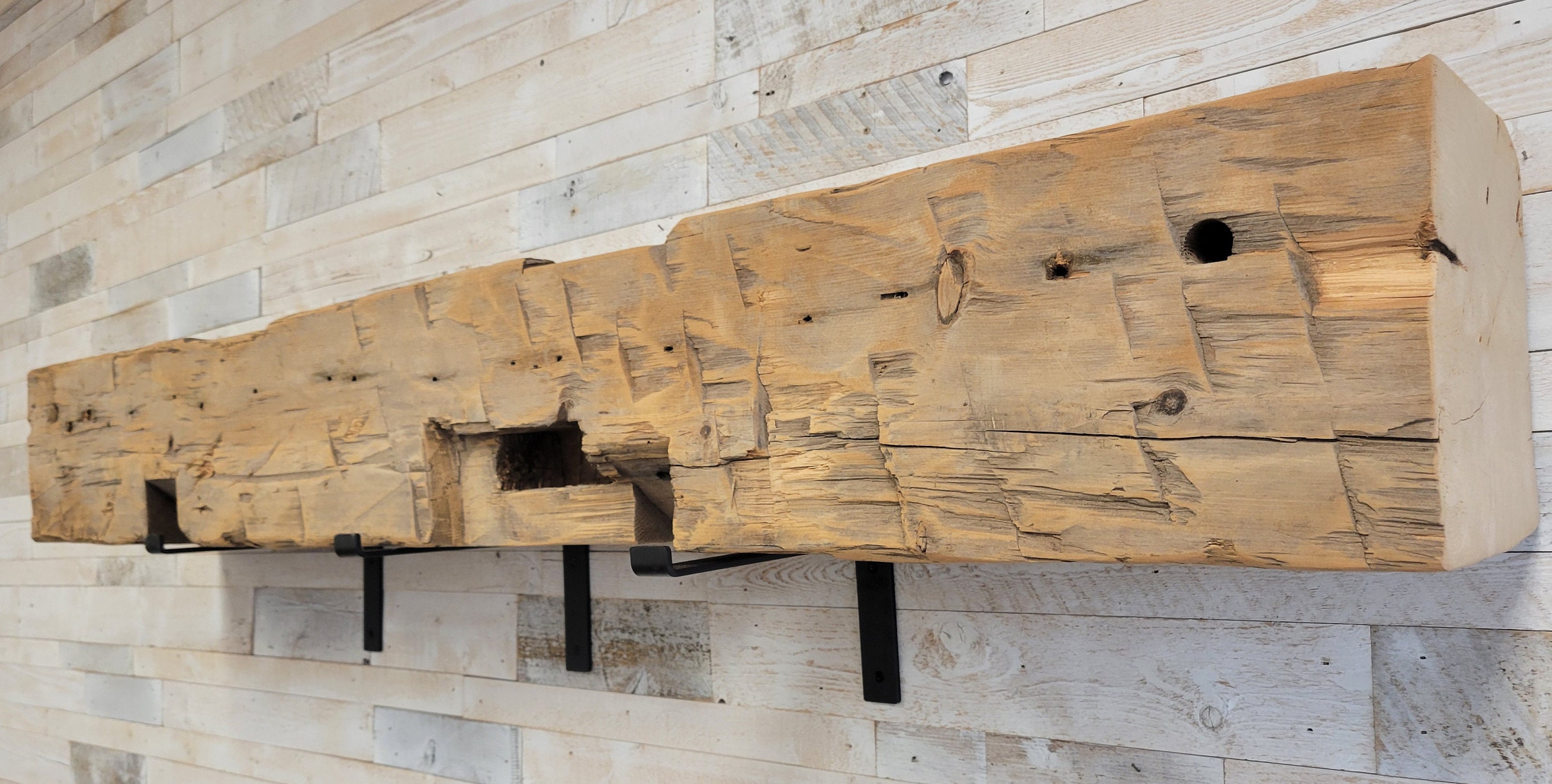 Reclaimed Barn Beam Mantel 69.50x9.75x9.75 - Etsy