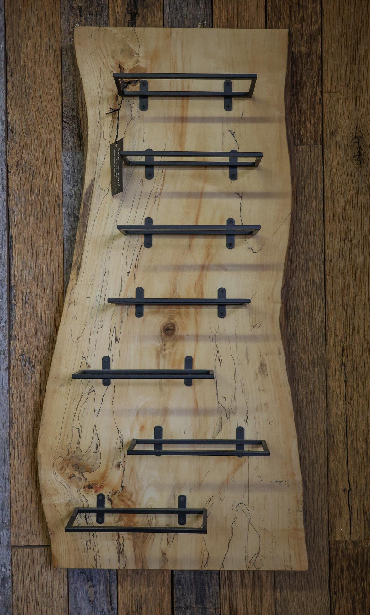 Spalted Boxed Elder Wine Rack - Wall Mounted Wine Bottle Holder ...
