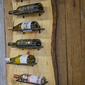 Spalted Boxed Elder Wine Rack - Wall Mounted Wine Bottle Holder ...