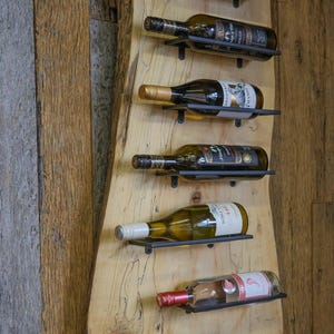 Spalted Boxed Elder Wine Rack - Wall Mounted Wine Bottle Holder ...