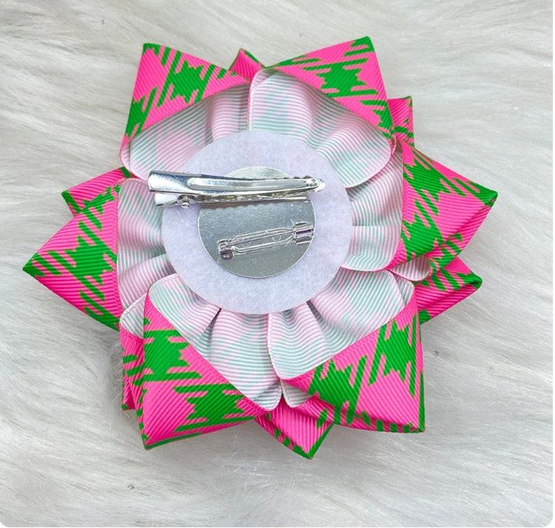 Alpha Kappa Alpha Pink and Green Brooch Pin - Etsy