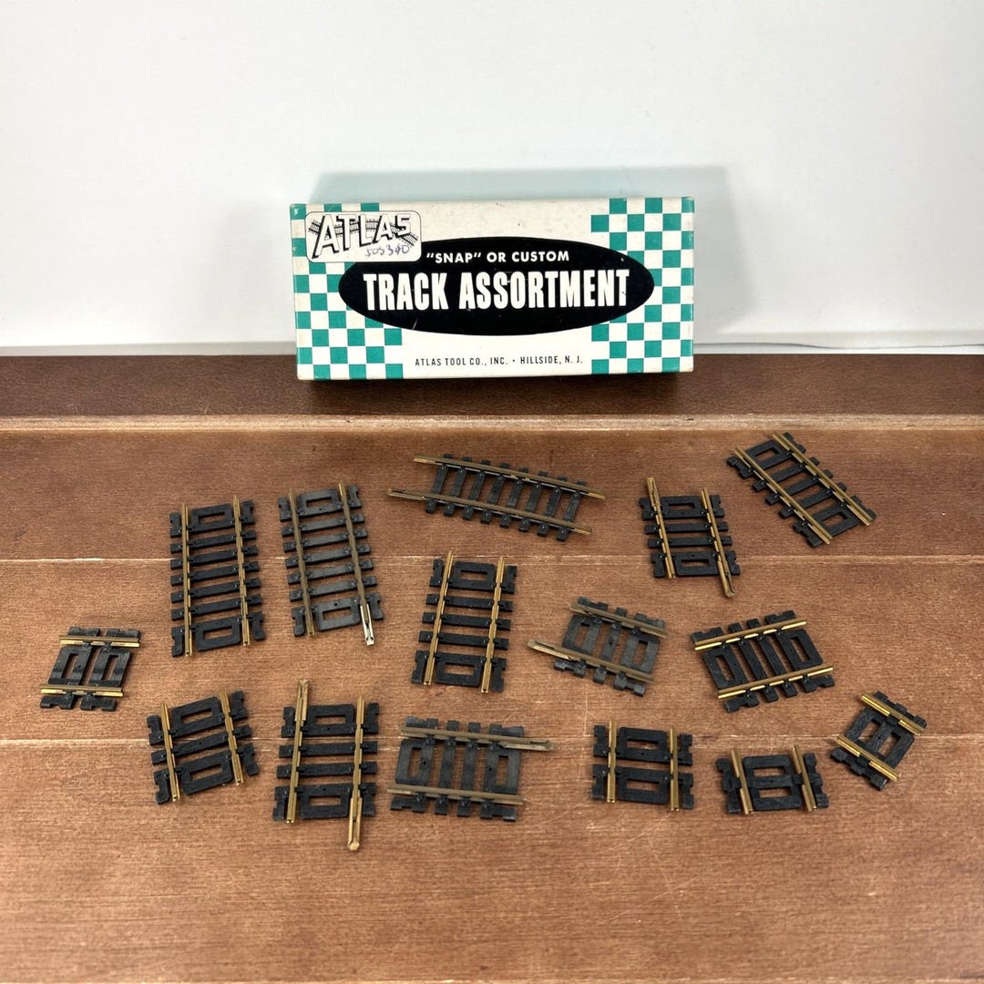 Vintage Atlas HO Scale Snap Track Assortment No. 47, Set of 15 With Box ...