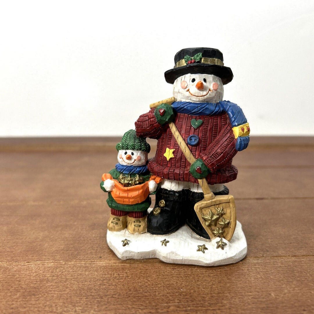 1998 Winterland Collection, Christmas Hand-painted Resin Snowman ...