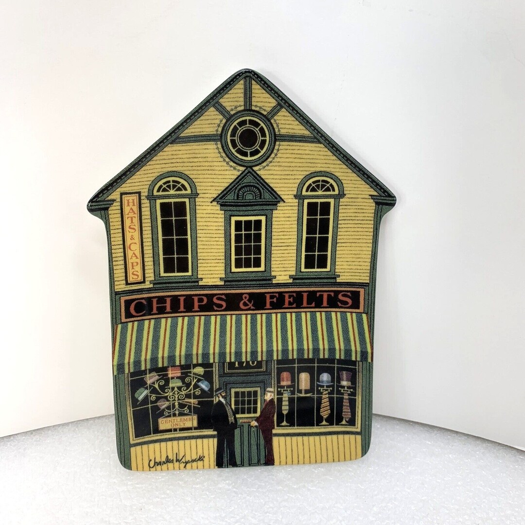 1996 Chips & Felts Charles Wysocki Folktown Collectible House Plate ...