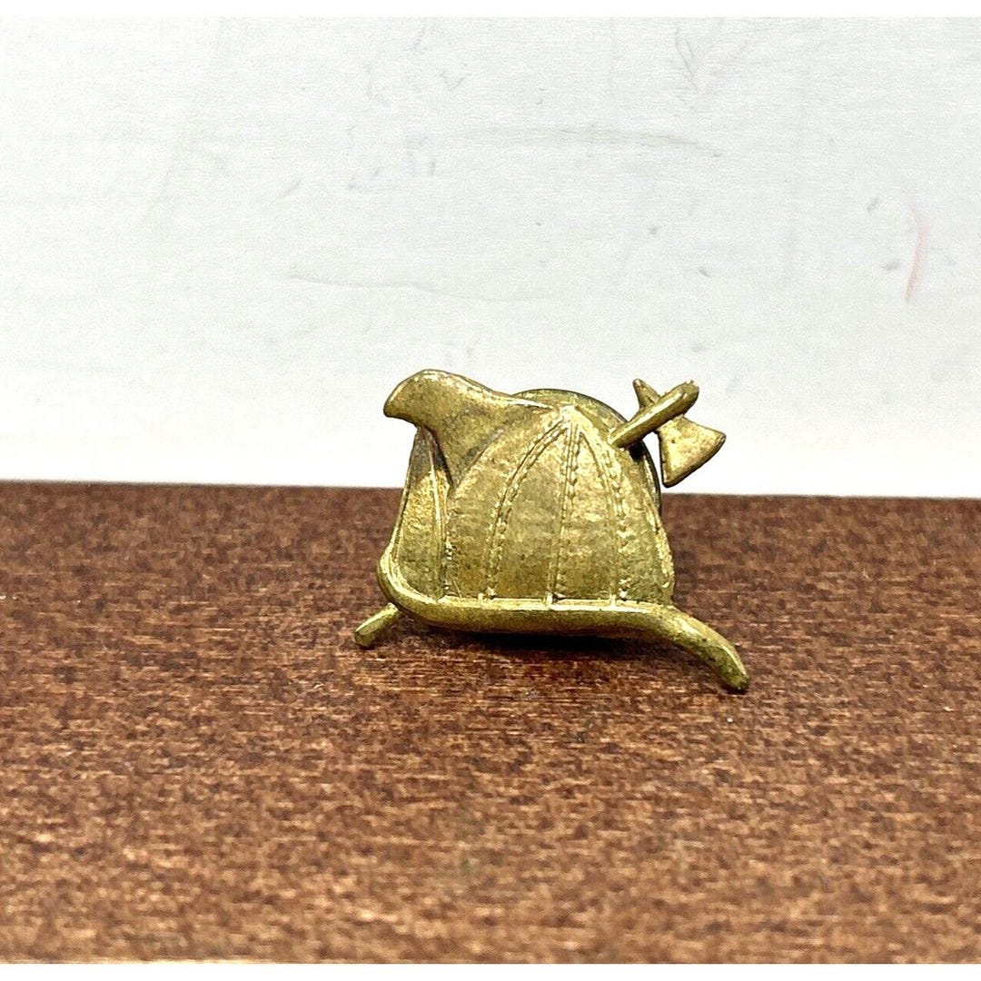 Fire Fighter Fireman Helmet & Axe Metal Lapel Pin - Etsy