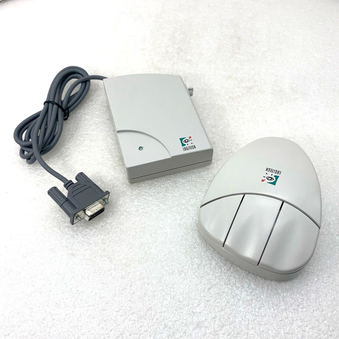 Logitech Mouseman Cordless Mouse M Rb24 Made In Ireland Vintage 1993 Etsy