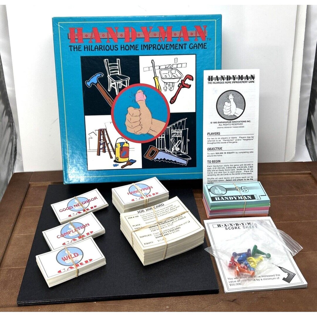 1993 Handyman, the Hilarious Home Improvement Game, 100% Complete - Etsy