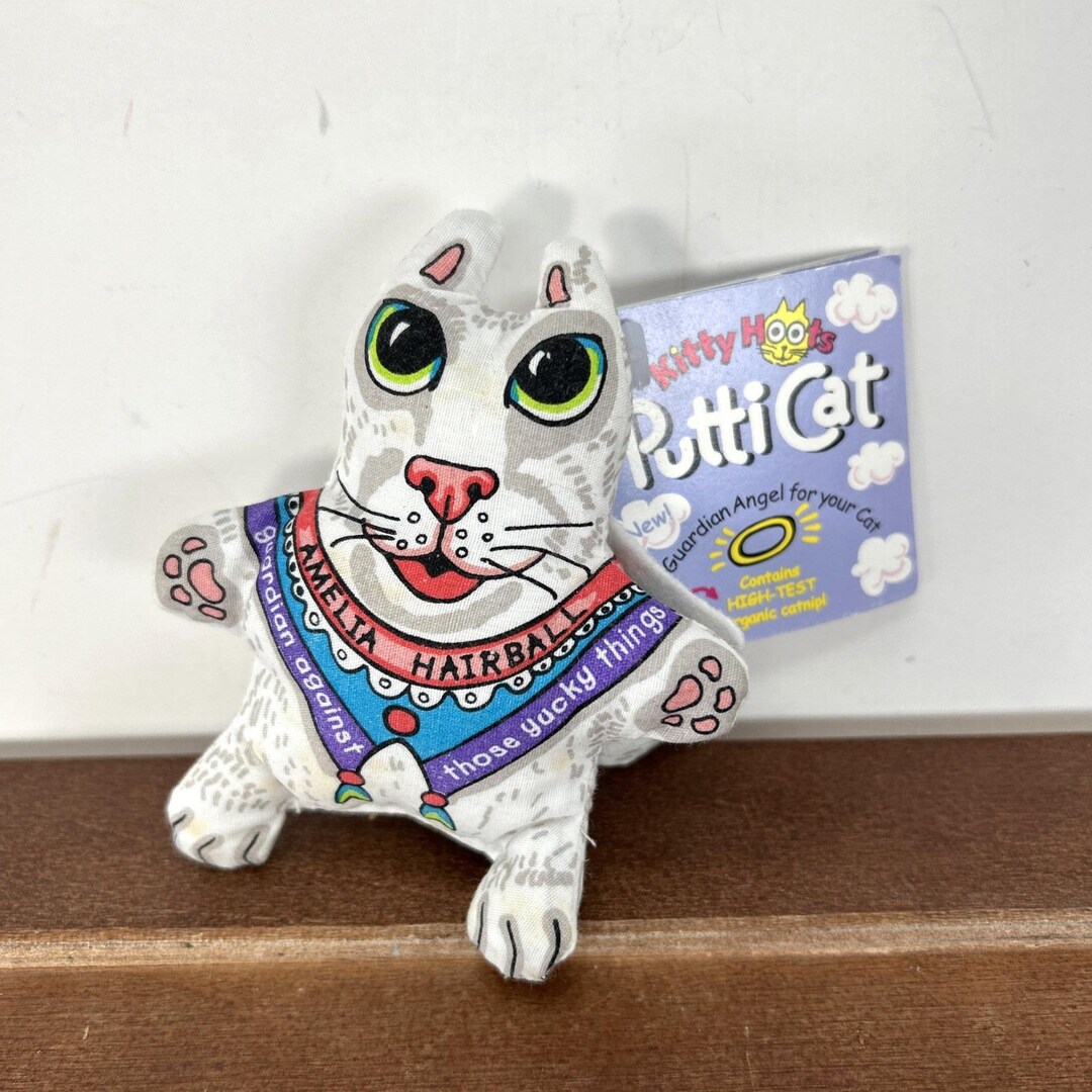1999 Anne Lika Fat Cat Amelia Hairball Guardian Angel Mini Plush Kitty ...