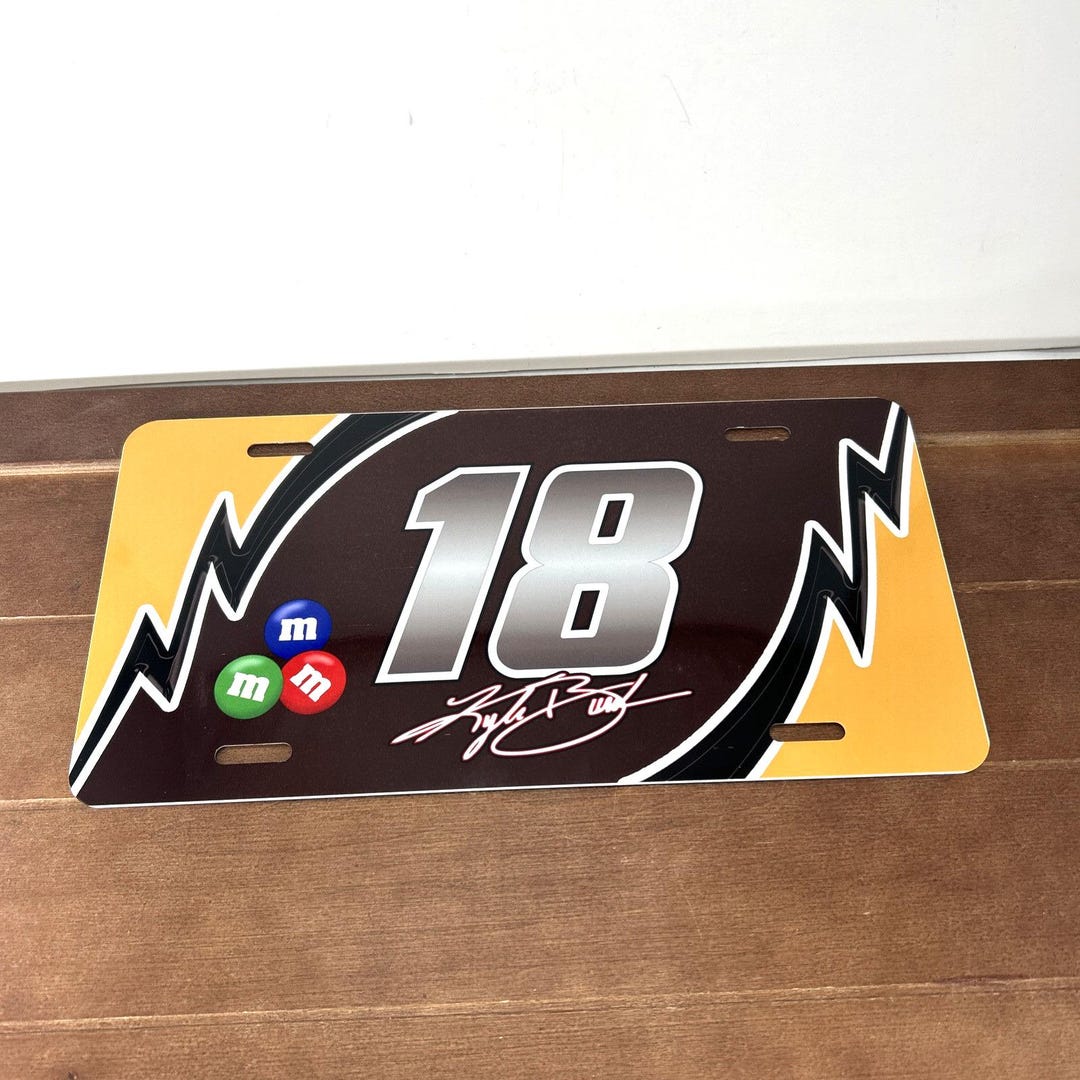 Kyle Busch #18 M&m's Nascar Race Car License Plate - Etsy