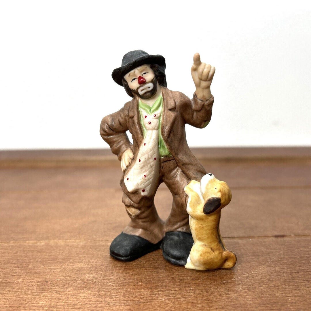 Fambro the Emmitt Kelly Jr. Collection, Hobo Clown With Dog Porcelain ...
