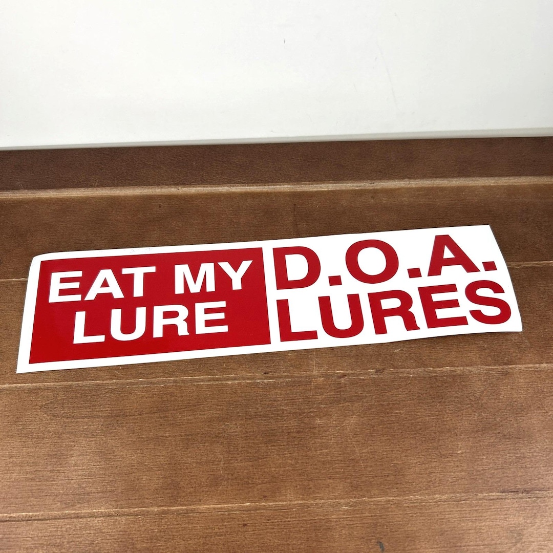 DOA Lures, Eat My Lure 11.5" Fishing Bumper Boat Sticker Decal - Etsy