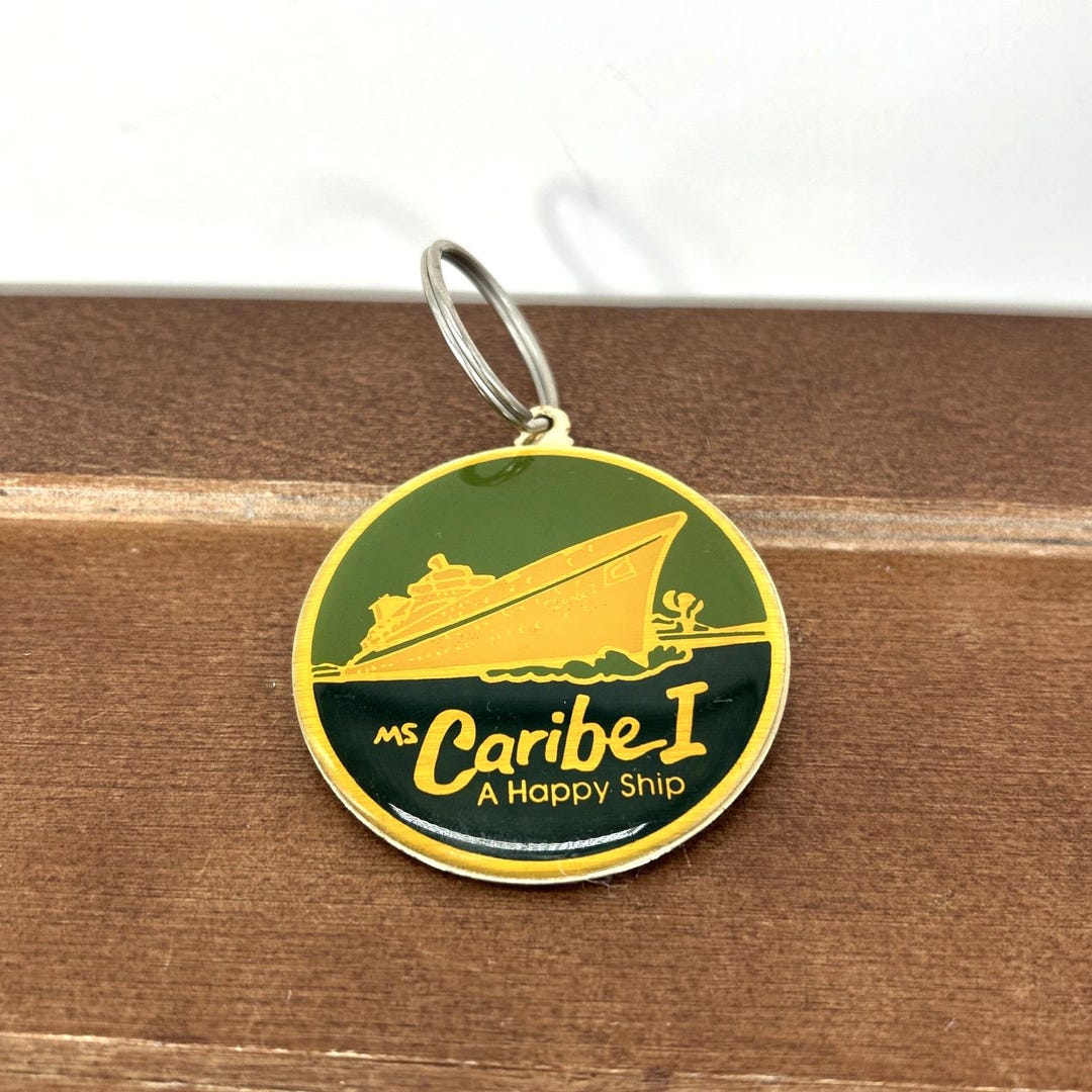 Vintage MS Caribe I, A Happy Ship Commodore Cruises Keychain - Etsy