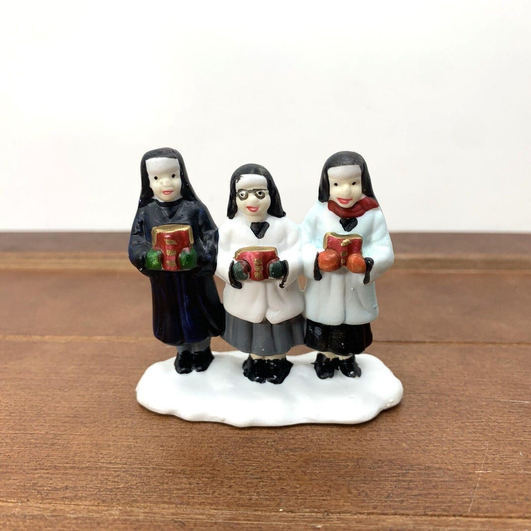 Vintage Holiday 3 Singing Nuns Hand-painted Christmas Porcelain ...