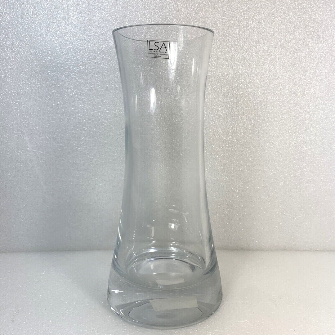 LSA International Clear 12 Tall Glass Vase Handcrafted - Etsy
