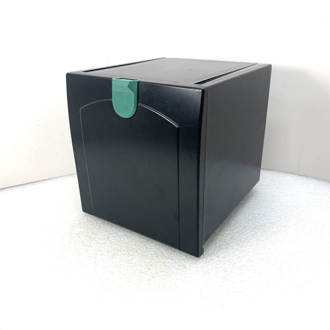 ACCO Black 8 CD Storage Cube Case Tower Wall Hanging With Lid Door ...