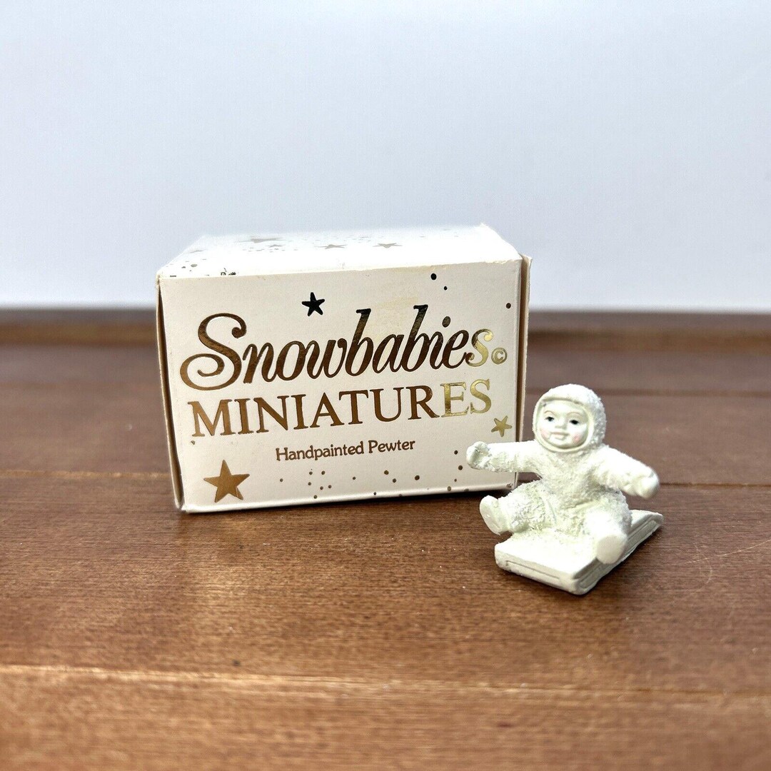 Department 56 Snowbabies Miniature Pewter, Give Me A Push Figurine 7501 ...