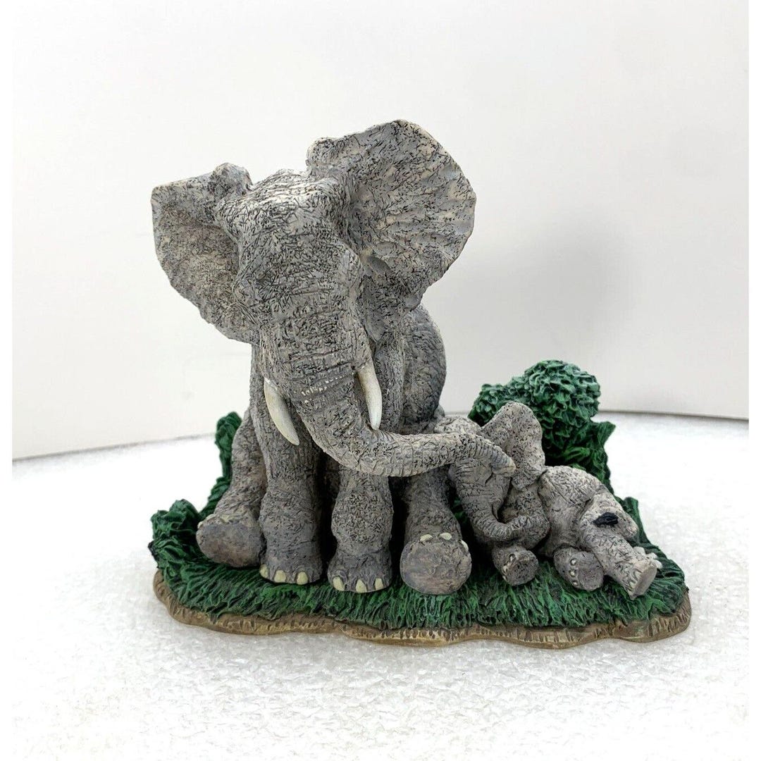 1998 the Hamilton Collection Wake up Michael Adams Sculpture Elephant ...