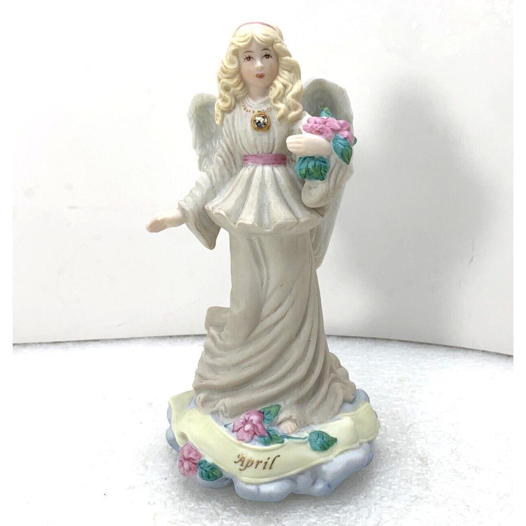 Enesco April Angel Figurine 1997 Vintage 6" - Etsy