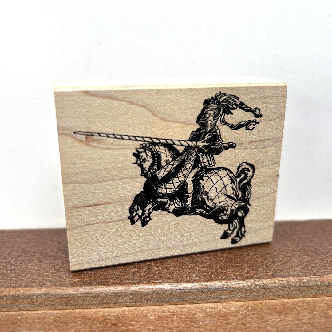 1998 Stamp Francisco Medieval Knight Horse Wood Rubber Stamp Unused - Etsy