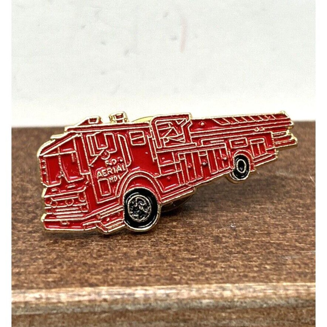 Aerial Fire Truck Red Firefighters Metal Lapel Pin Button - Etsy