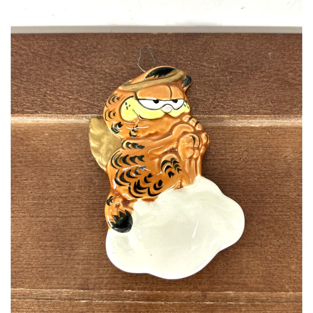 1981 Enesco Garfield Cat Angel Cloud Ceramic Christmas Ornament - Etsy