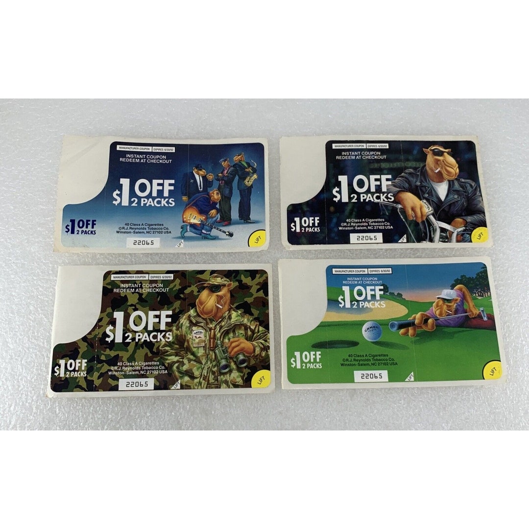 1990's Camel Cigarettes Advertising Stickers, Set of 4, Vintage - Etsy
