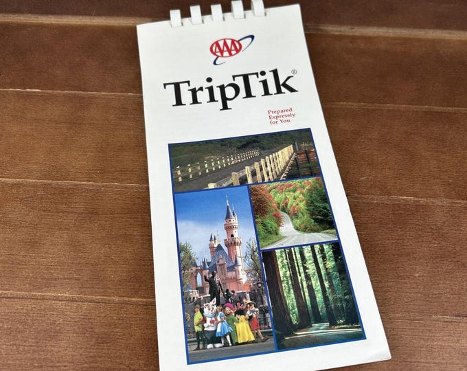 AAA Triptik Custom Travel Booklet Disney Road Trip Ephemera Vintage ...