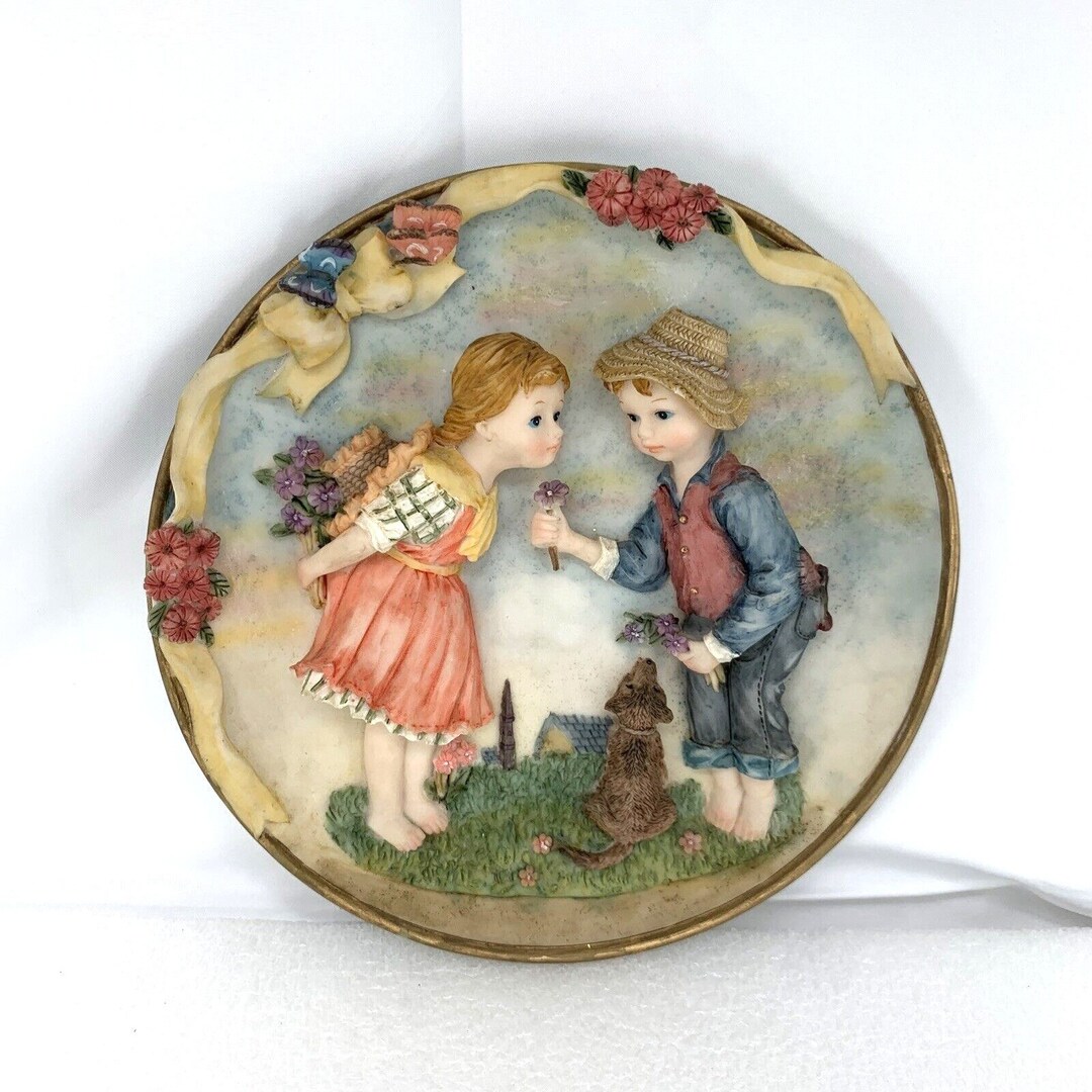Santini Italy Style, 3D Hand-painted Wall Hanging Wall Plate Plaque Boy ...