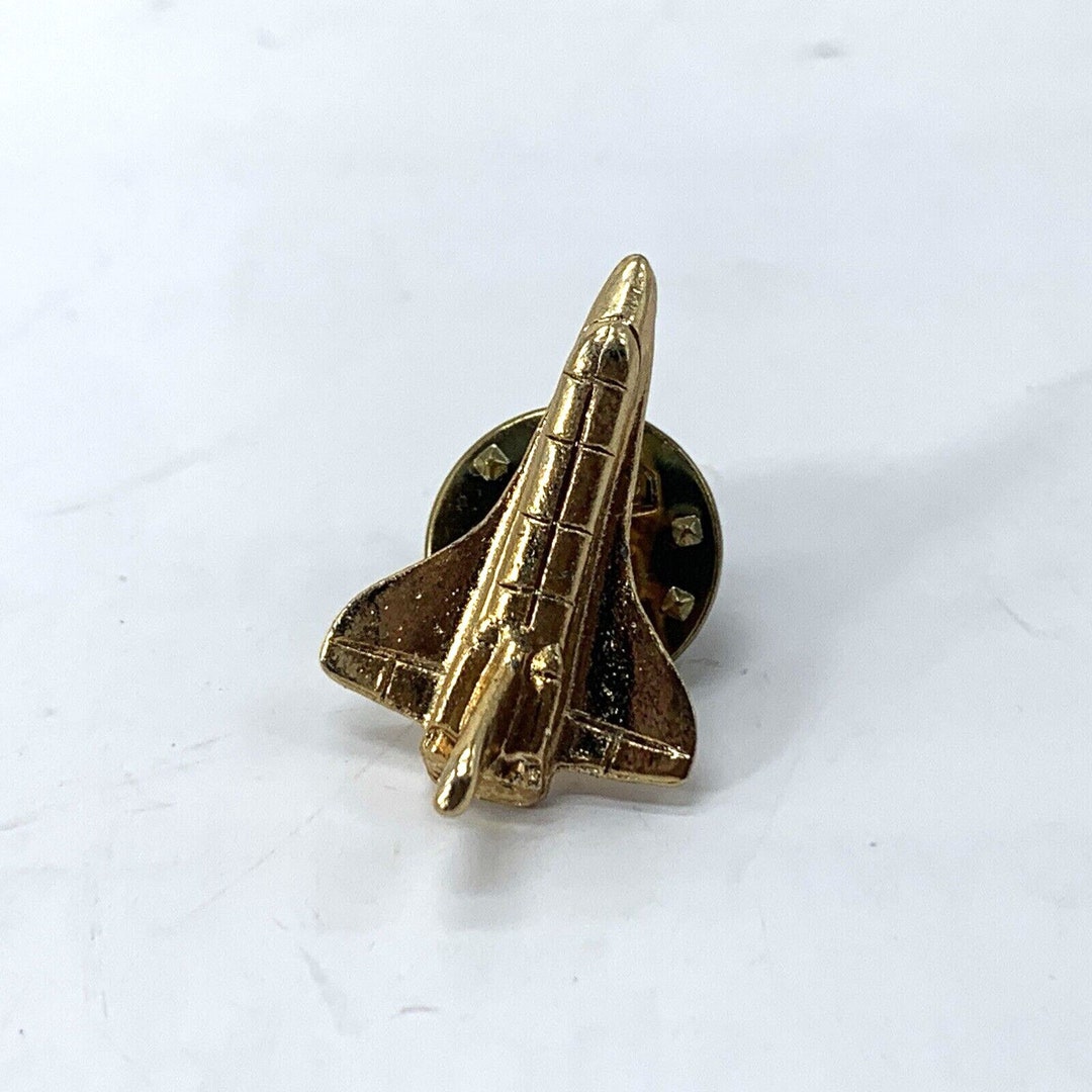 NASA Space Shuttle 3D Gold Tone Lapel Hat Tie Pin - Etsy