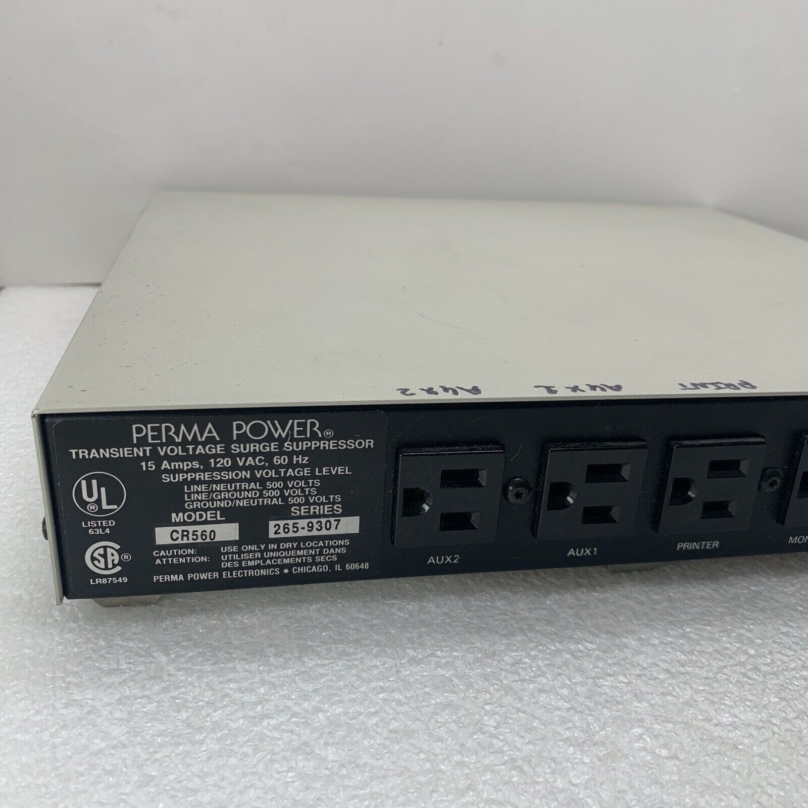Perma Power Transient Voltage Surge Suppressor Model CR560 - Etsy