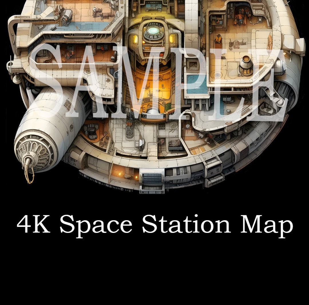 D&D Map: 4K Space Station Standalone Map (Instant Download) - Etsy
