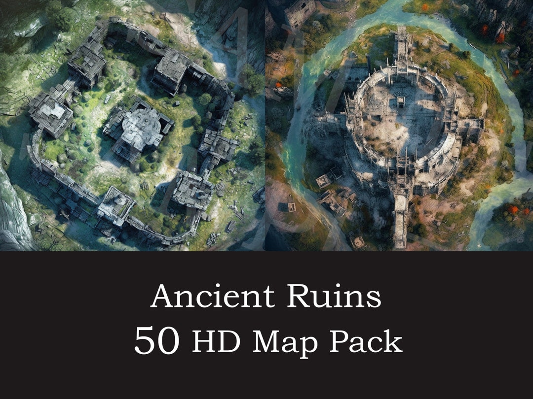 D&D Map Pack: 50 Ancient Ruins Maps (Download Now) - Etsy