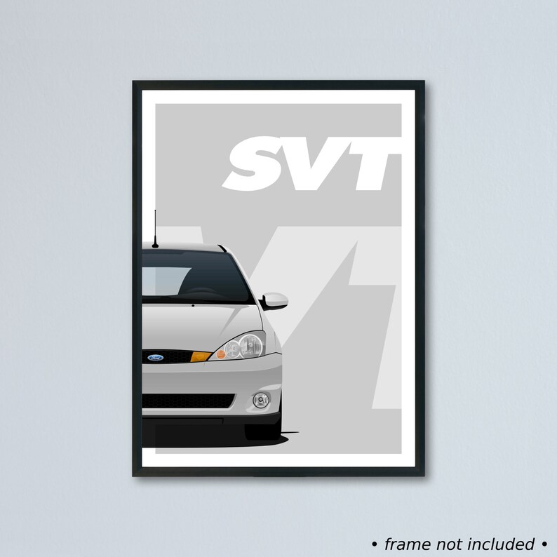 Ford SVT Focus Art Car Illustration Printed on Matte White Paper - All ...