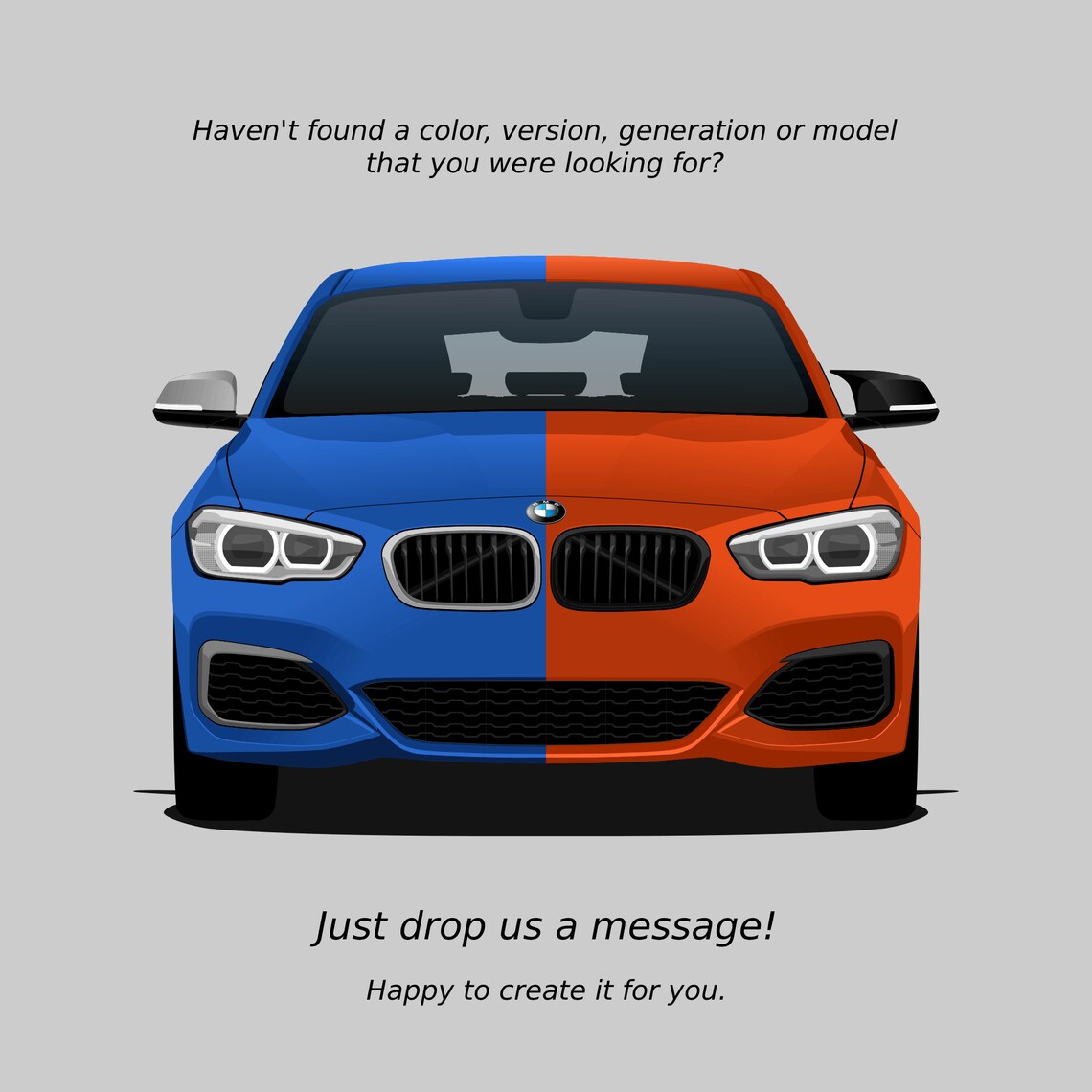 BMW 4-series M Sport F32 & F36 Gran Coupe + LCI Illustration Printed on ...