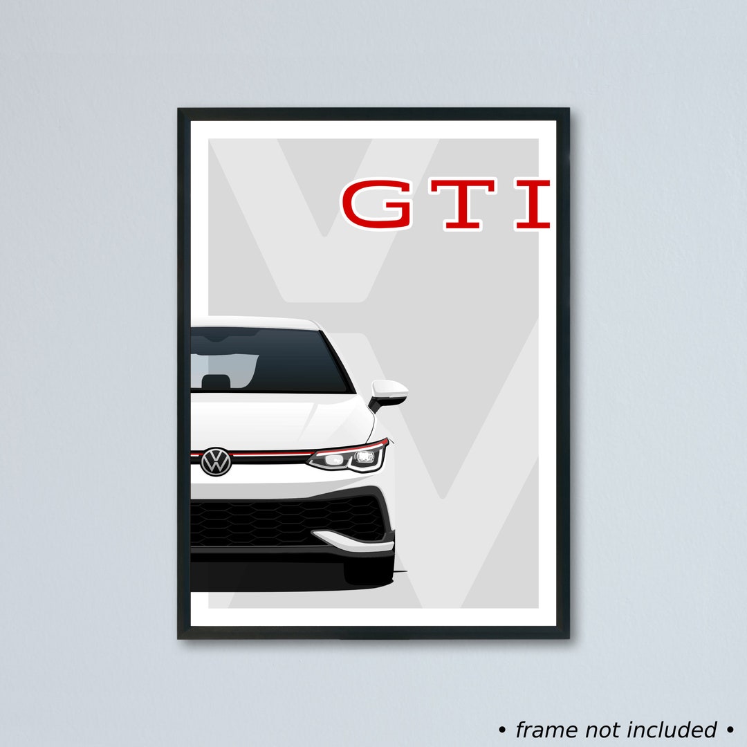 Volkswagen Golf 8 GTI Clubsport Illustration Printed on Matte - Etsy ...
