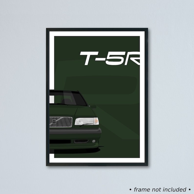 Volvo 850 T-5R / 850 R Illustration Printed on Matte White - Etsy