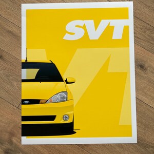 Ford SVT Focus Art Car Illustration Printed on Matte White Paper - All ...