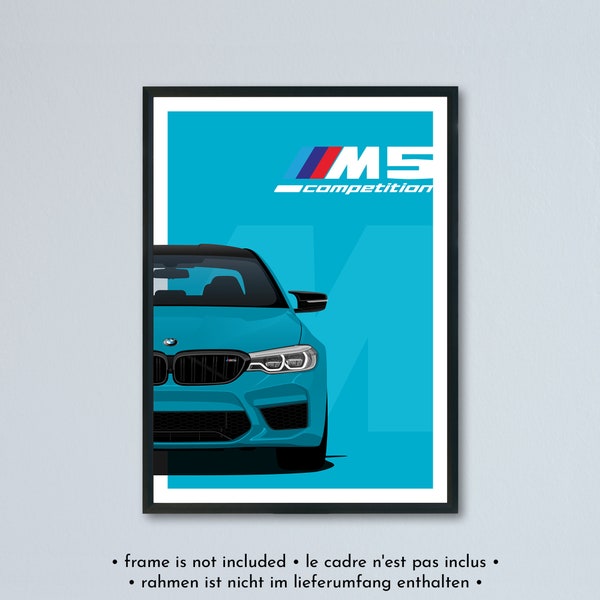 Bmw M5 Competition Digital Poster - Etsy