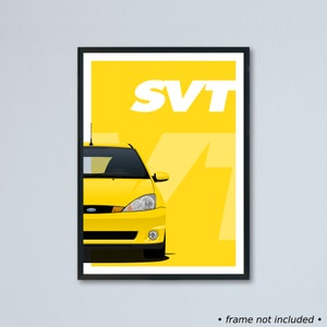 Ford SVT Focus Art Car Illustration Printed on Matte White Paper - All ...