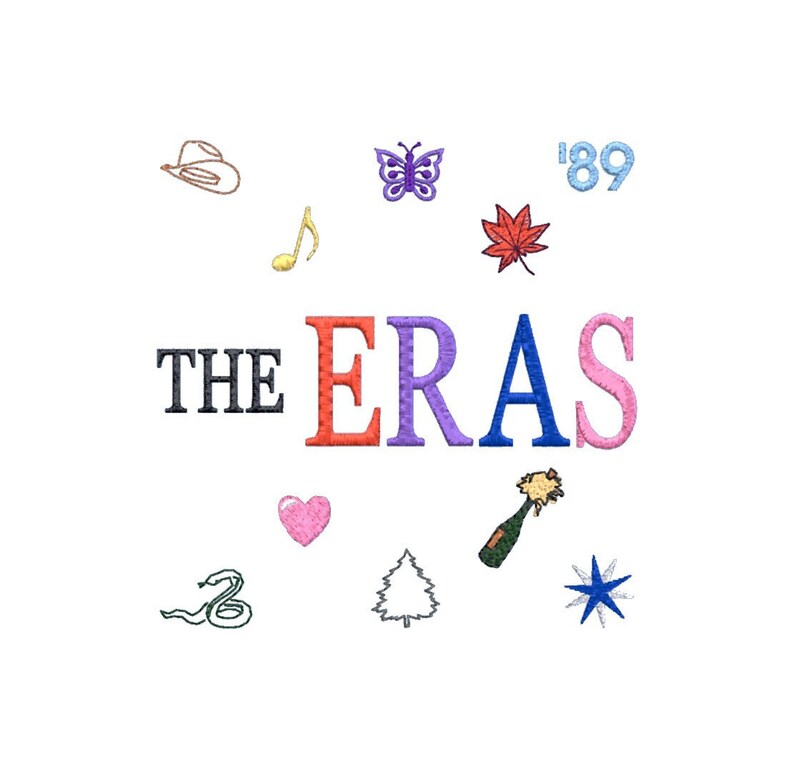 Taylor Swift the Eras Tour Embroidery, Eras T-shirt, Eras Merch ...