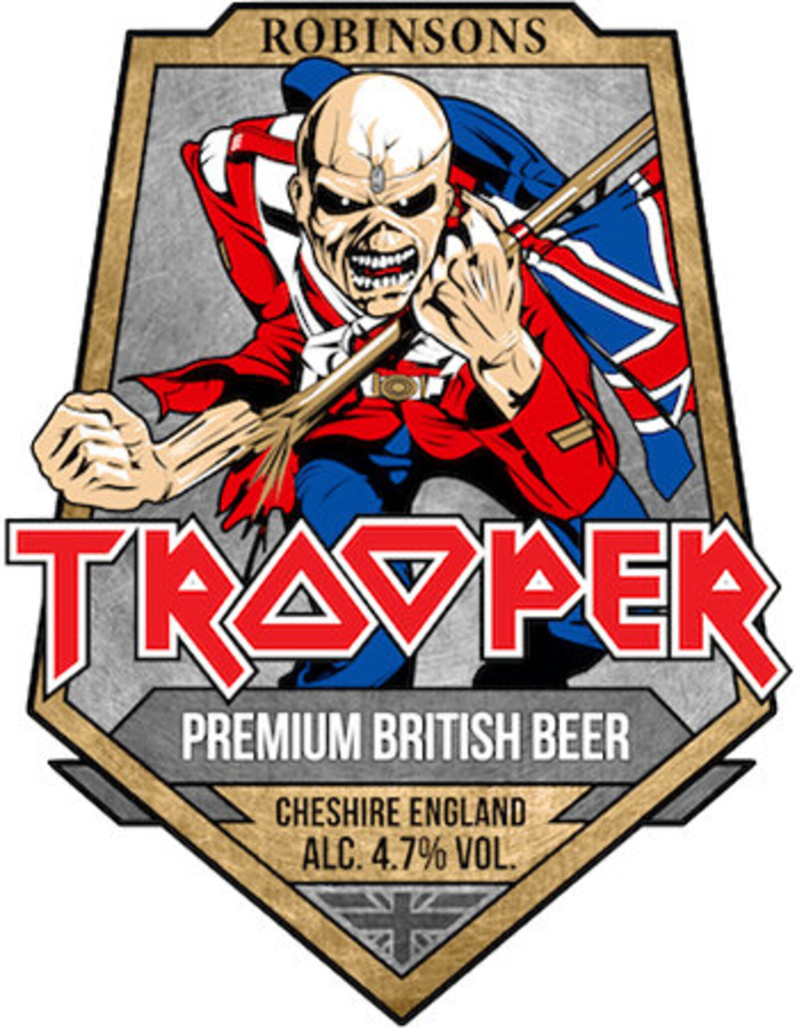 2 - Iron Maiden Trooper STICKER 666 Eddie Beer Labels Variations (self ...