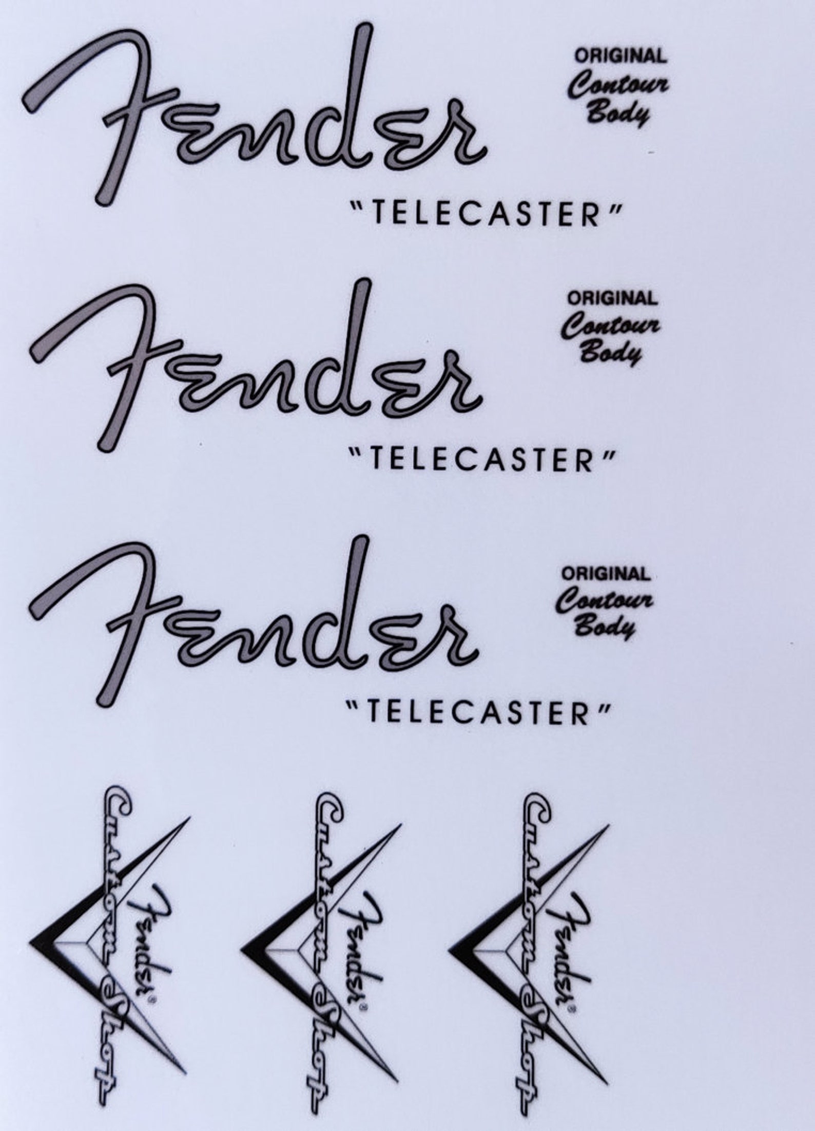 22 Fender Telecaster Headstock Logo STICKER Under | Etsy