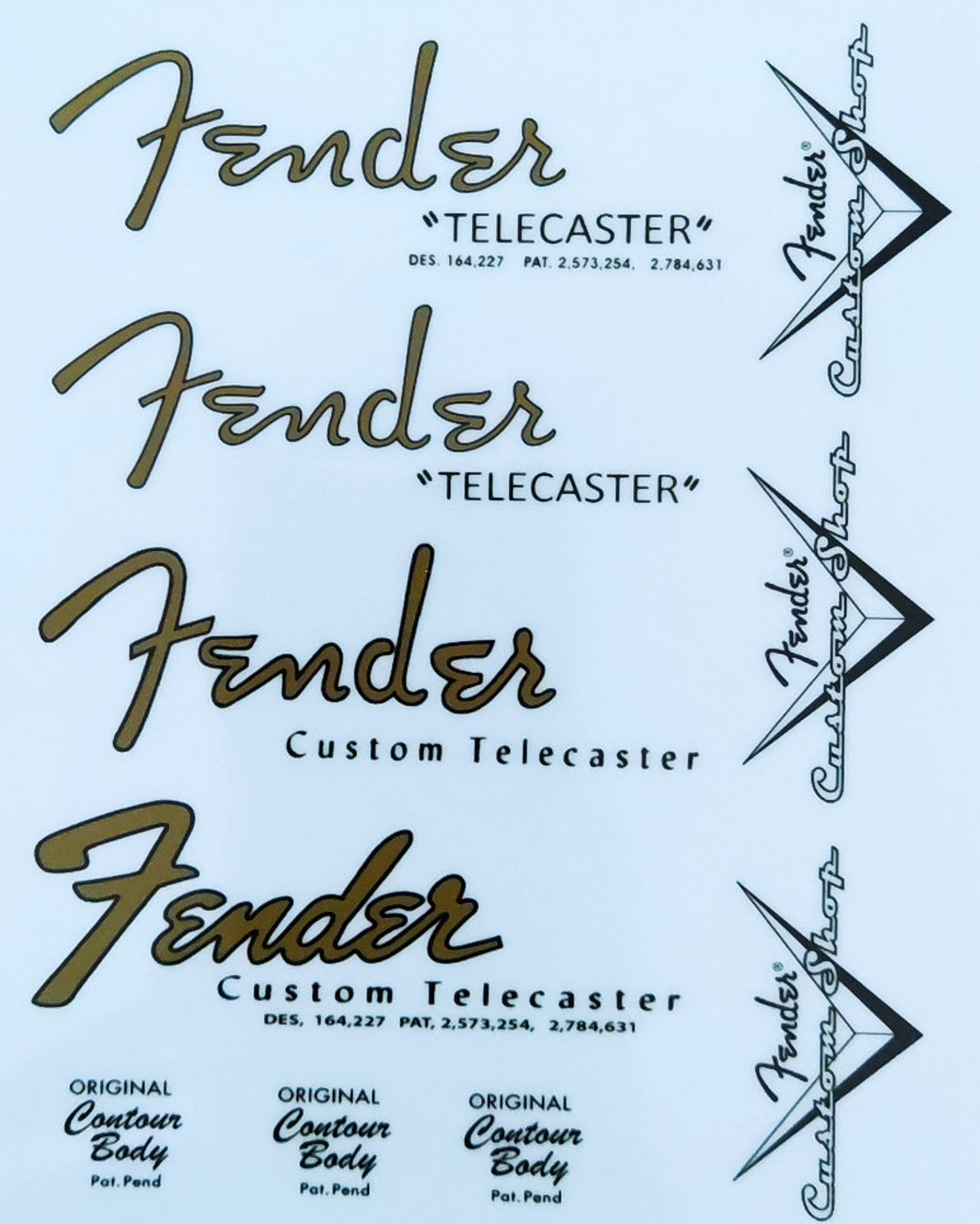 11 Fender Telecaster Multi Headstock LOGO STICKER | Etsy