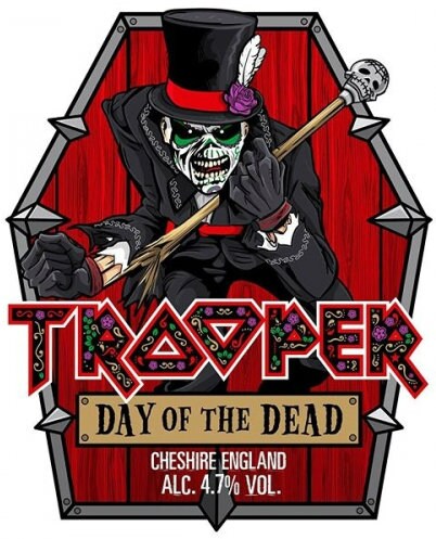 2 - Iron Maiden Trooper STICKER 666 Eddie Beer Labels Variations (self ...