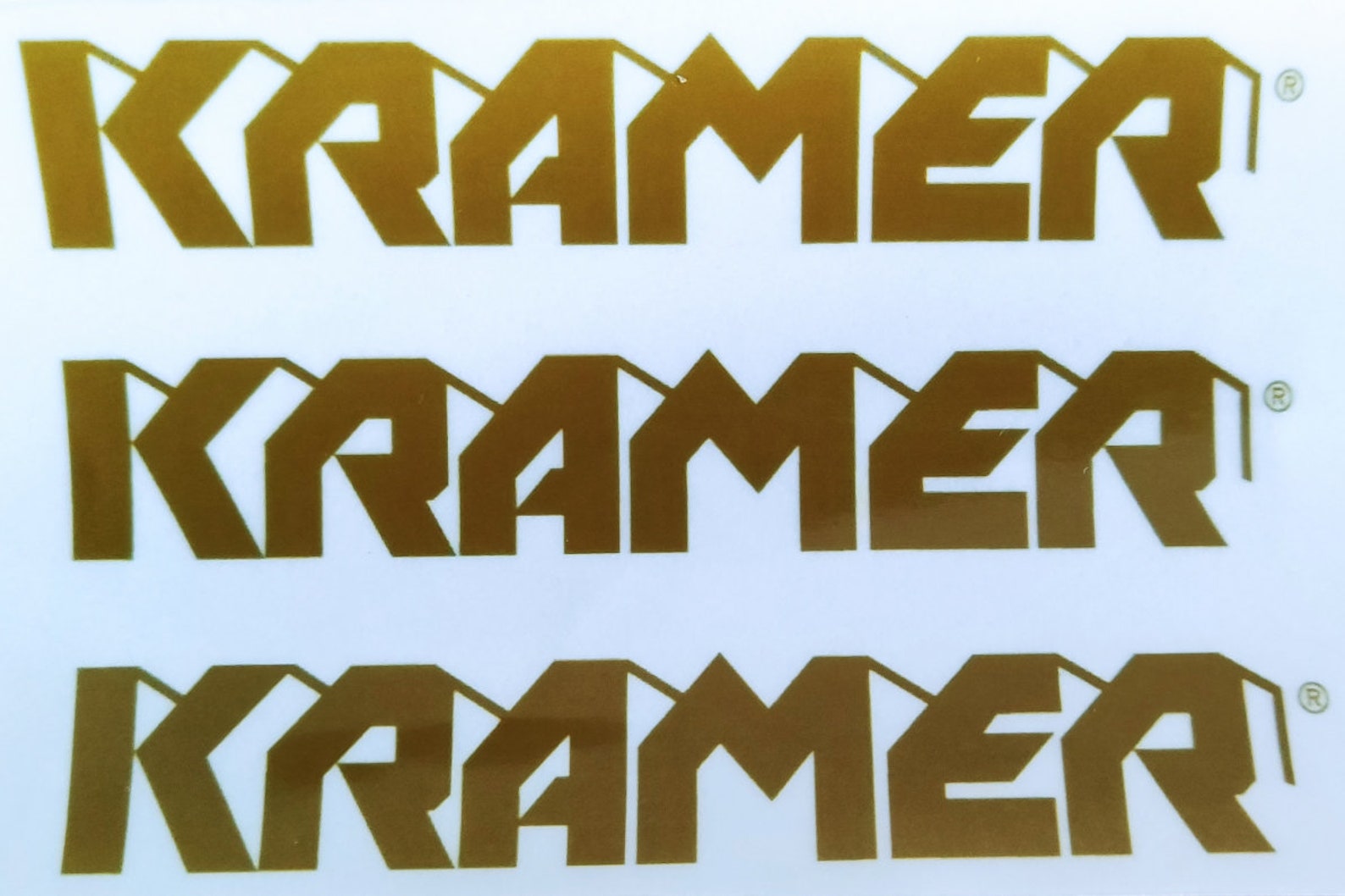 58 Kramer 3x headstock logo STICKER Gld R | Etsy