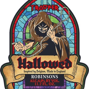 2 - Iron Maiden Trooper STICKER 666 Eddie Beer Labels Variations (self ...