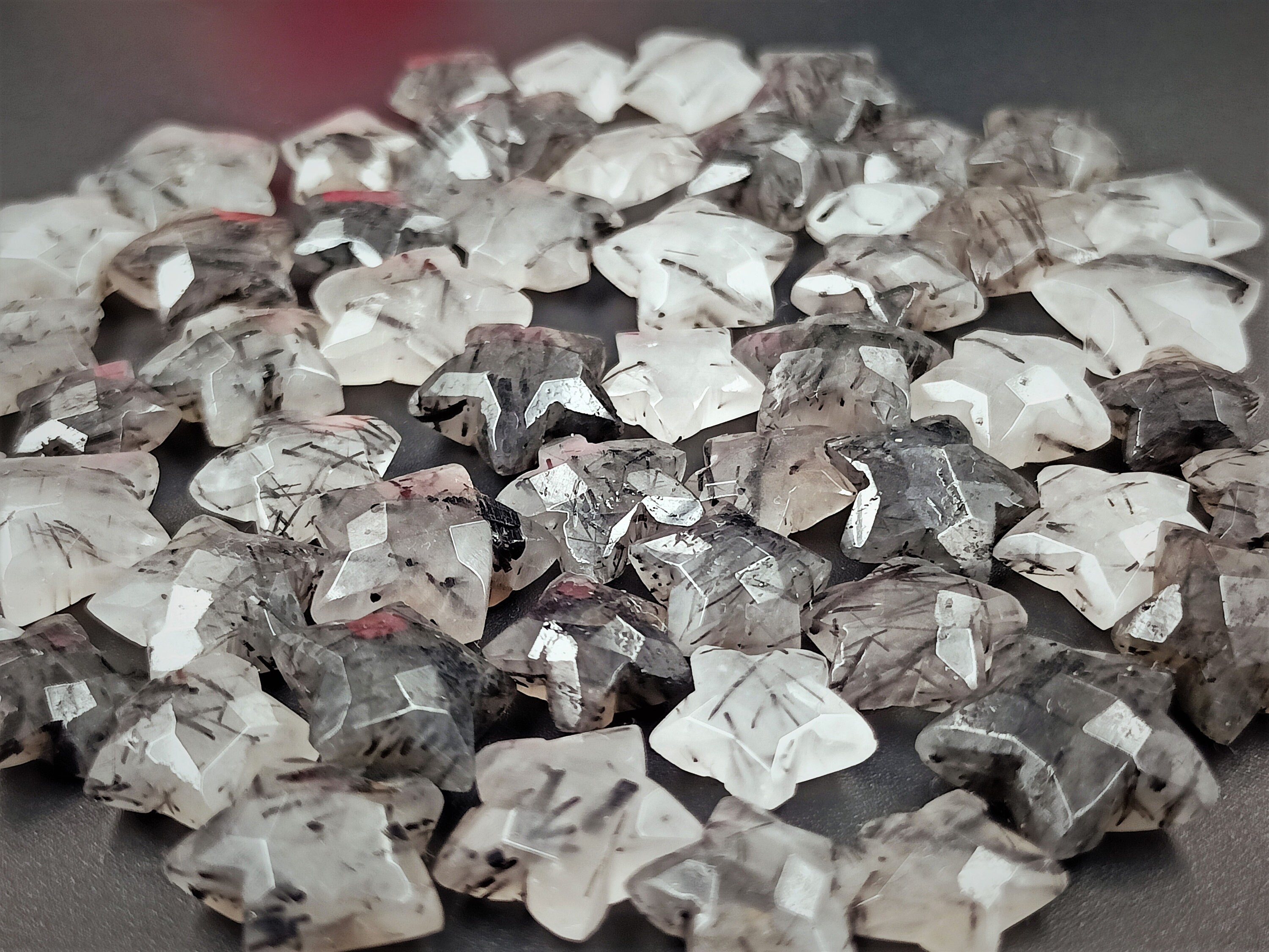 Black Rutile Star Shape Briolette, Natural Faceted Star Shape Gemstone ...