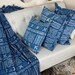 Lolo Blue African Mudcloth Blanket Set Traditional Textile - Etsy